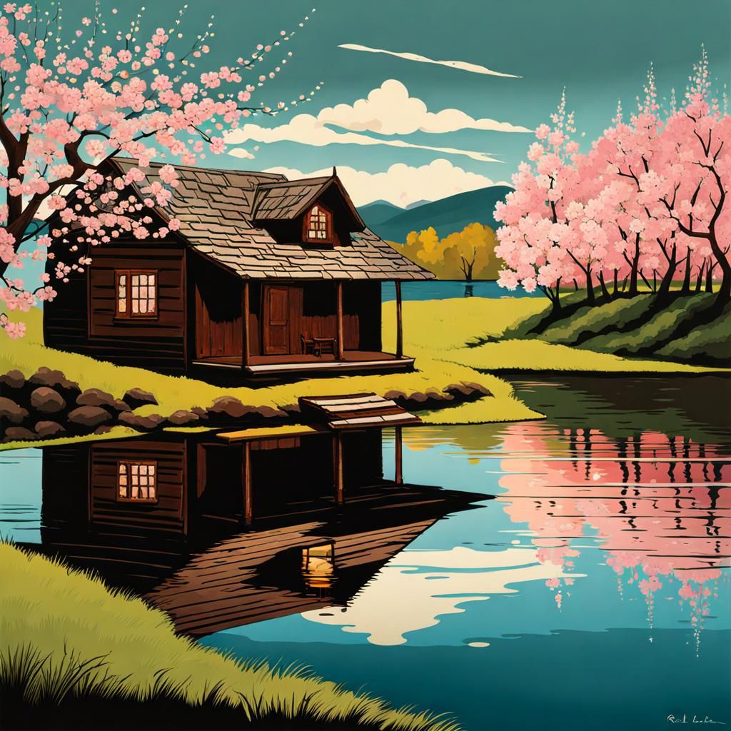 Reflections in water - AI Generated Artwork - NightCafe Creator