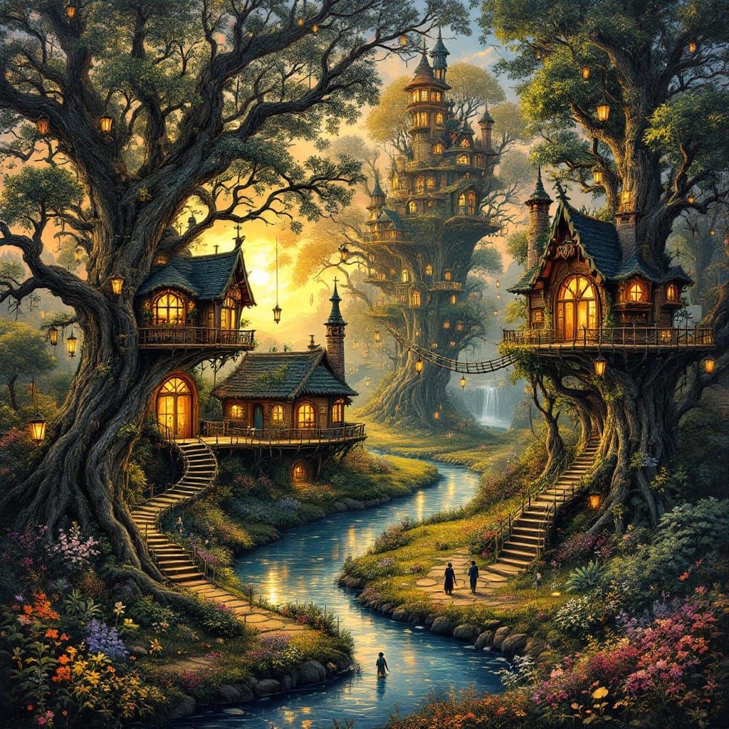 Treehouse village - Enchanted Treehouse Village in Dreamy Su...