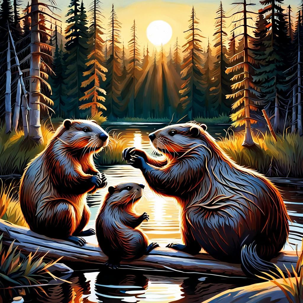 Beaver Teacher - AI Generated Artwork - NightCafe Creator
