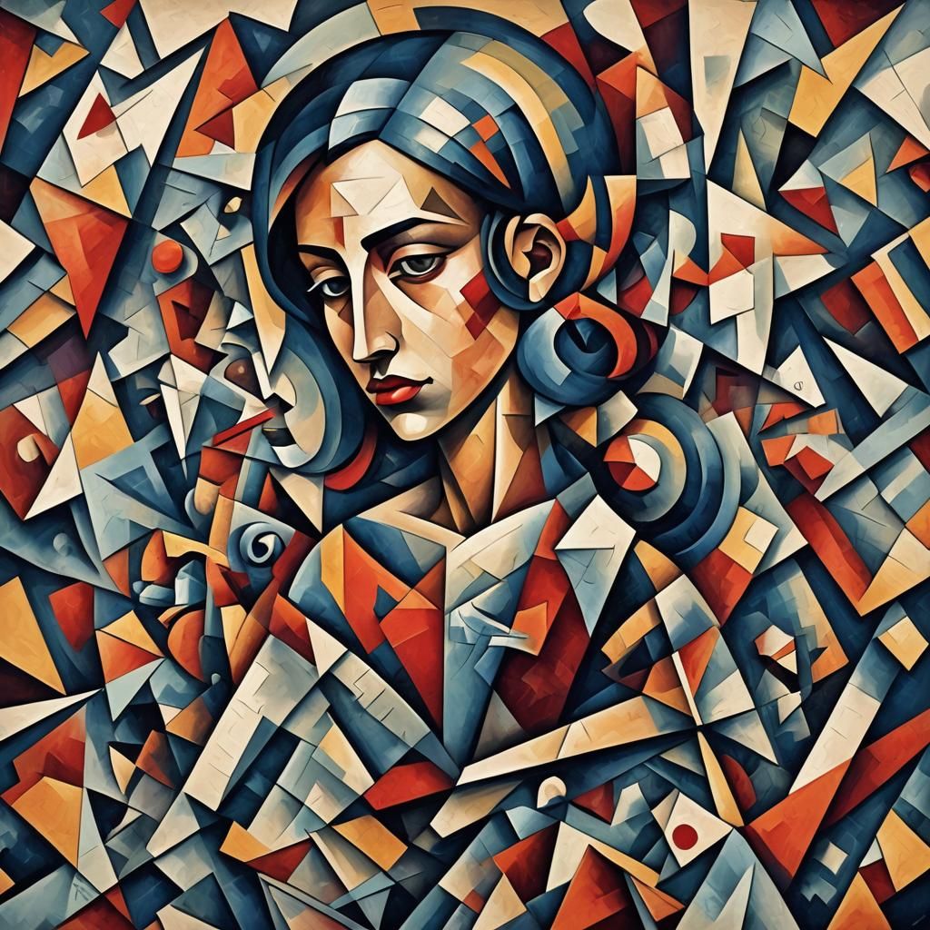 Neo-Cubism Beauty - AI Generated Artwork - NightCafe Creator