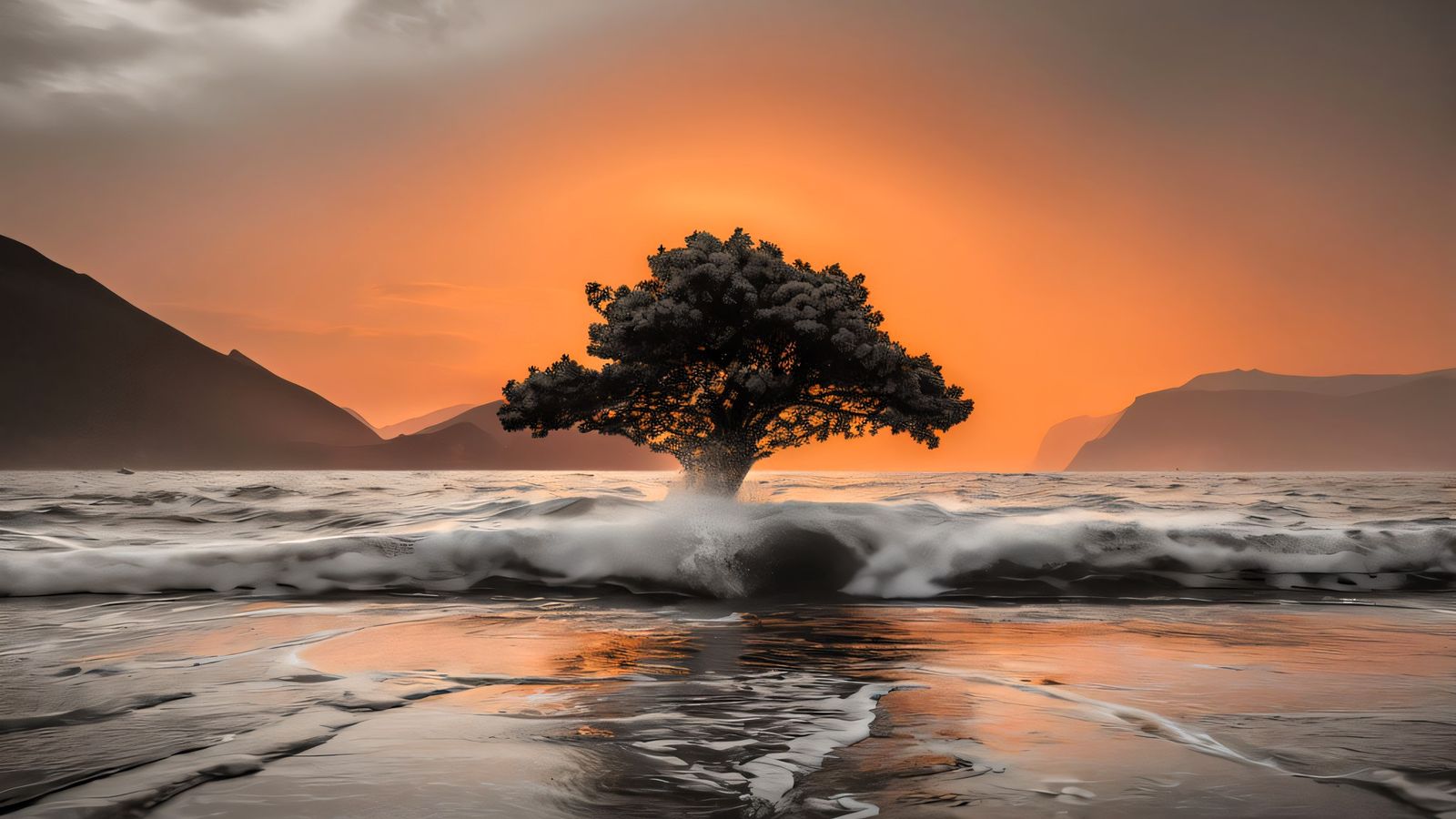 Drzewo fal. wave tree. - AI Generated Artwork - NightCafe Creator