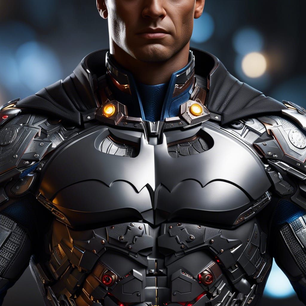 Batman-Cpt.America cyborg - AI Generated Artwork - NightCafe Creator