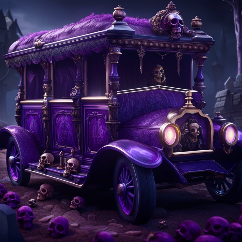 Haunted Hearse - AI Generated Artwork - NightCafe Creator