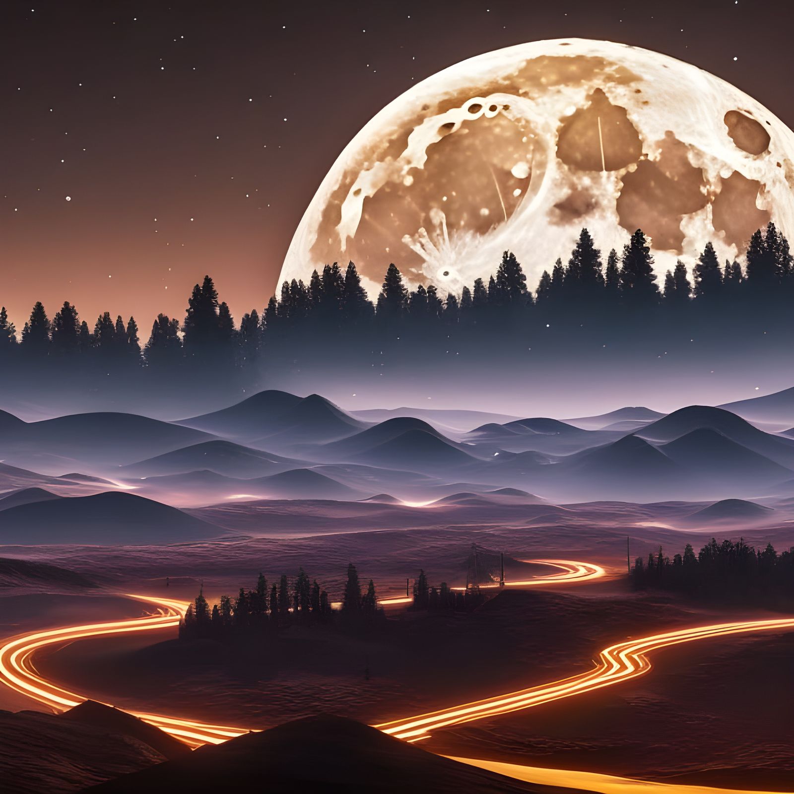 Moon 🌝 - AI Generated Artwork - NightCafe Creator