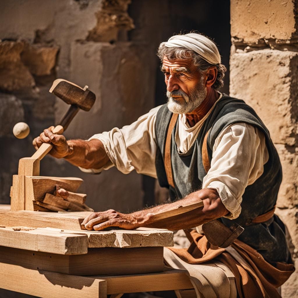 portrait of an ancient Roman carpenter - AI Generated Artwork ...