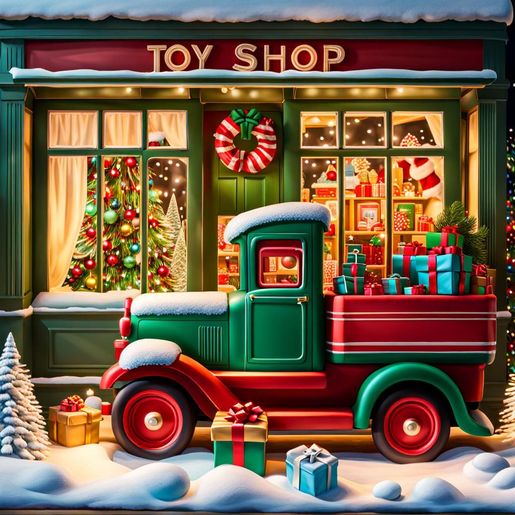 Christmas Toy Shop - AI Generated Artwork - NightCafe Creator
