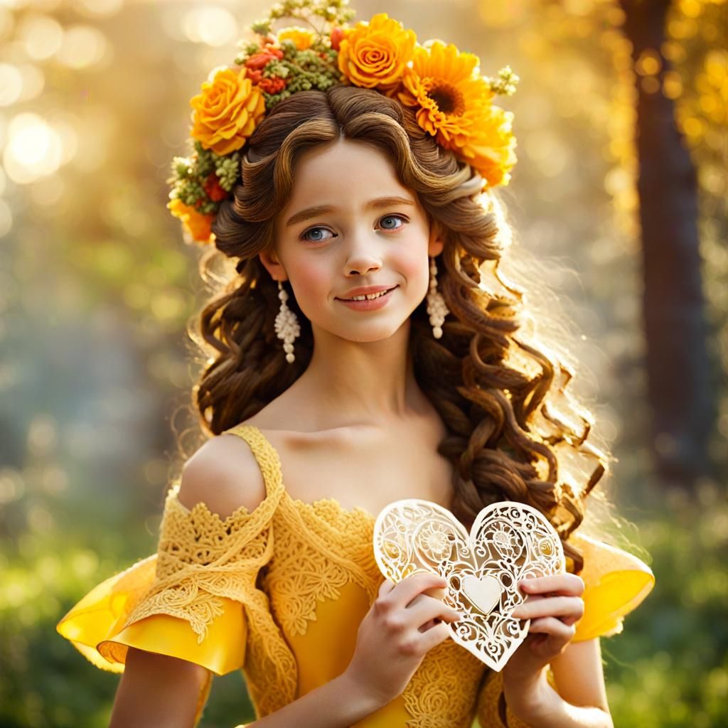 Gorgeous bride holding a heart 💖 - AI Generated Artwork - NightCafe Creator