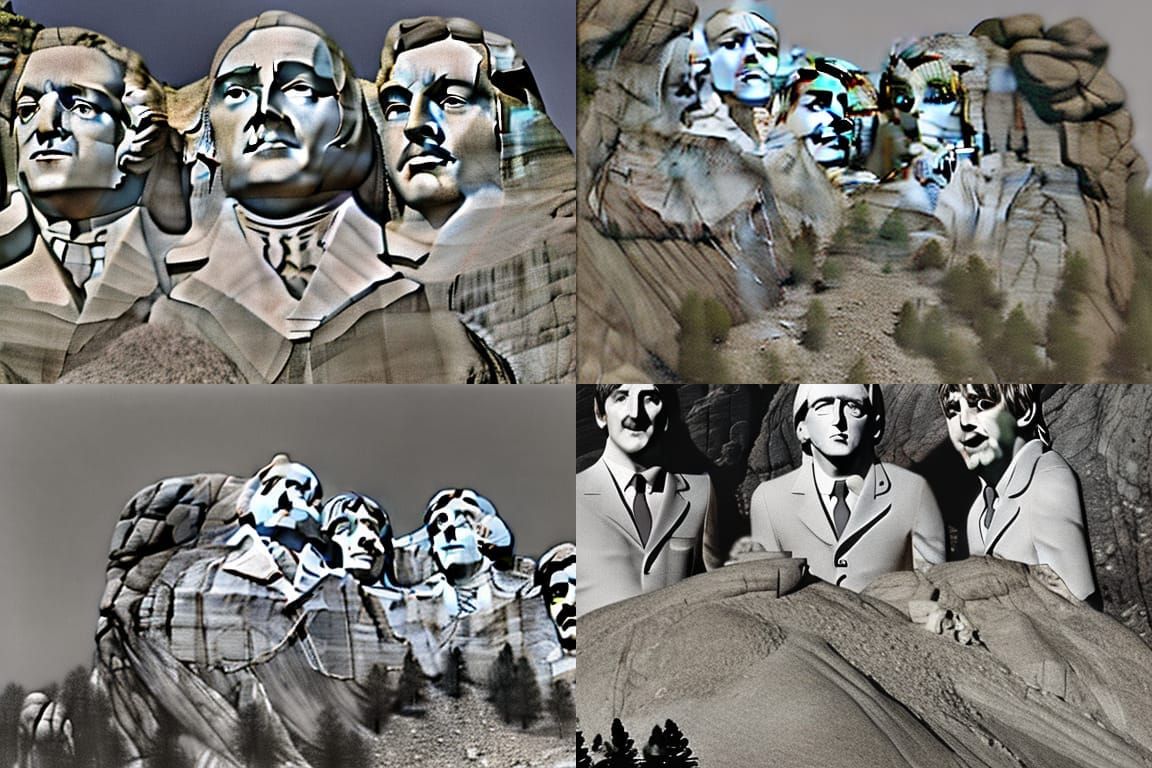 The Beatles on Mount Rushmore - AI Generated Artwork - NightCafe Creator