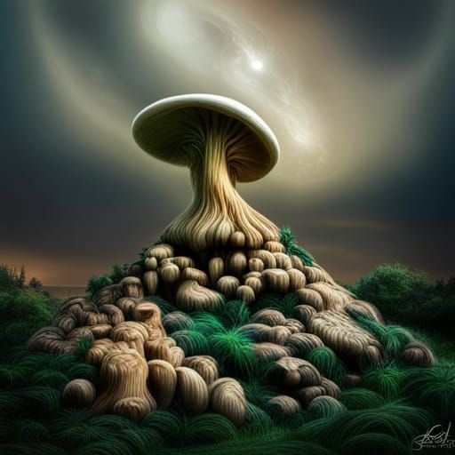 Mushroom God - AI Generated Artwork - NightCafe Creator