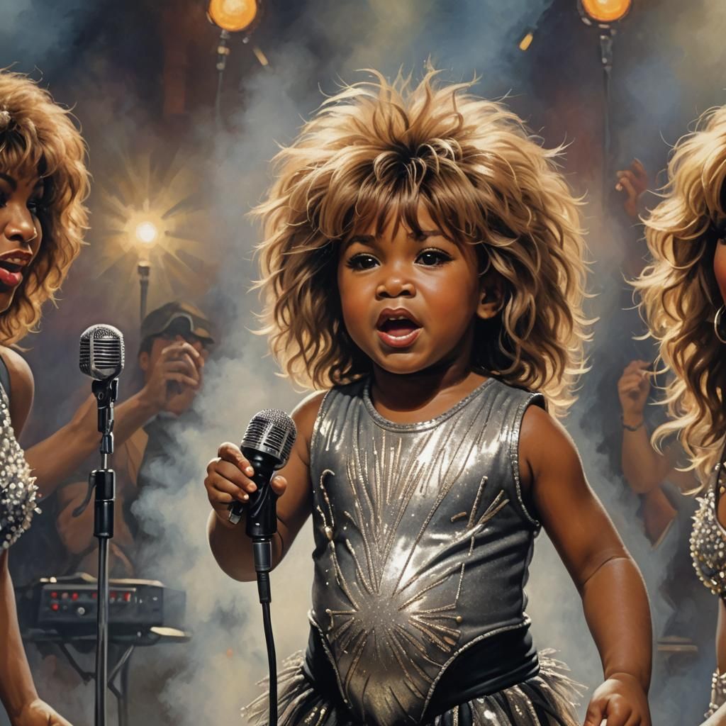 Baby Tina Turner - AI Generated Artwork - NightCafe Creator