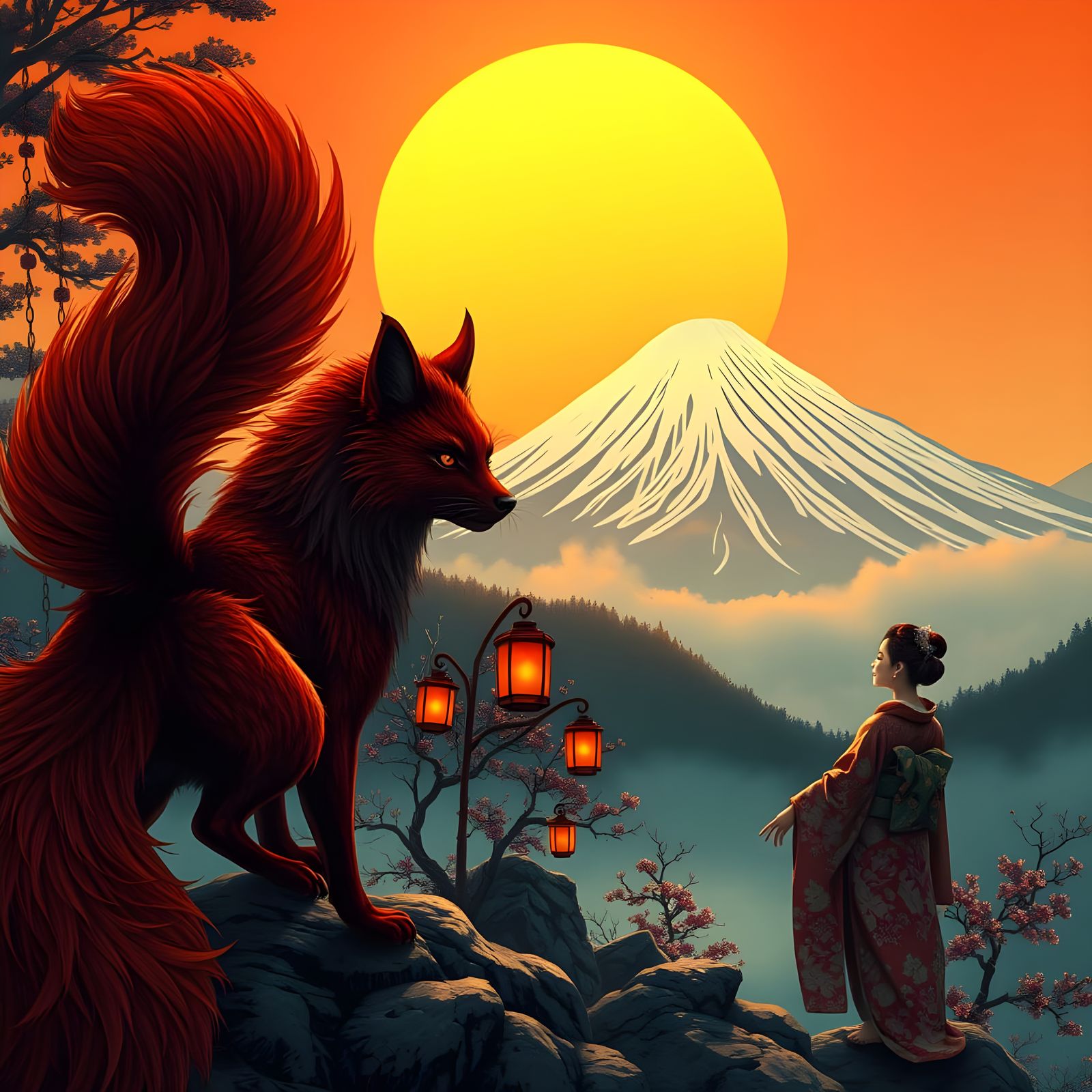 The kitsune and the geisha 🏯🏯🏯 - The kitsune and the ge...