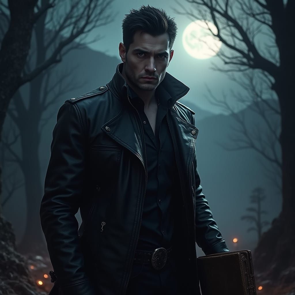 Mysterious Figure in Shadowed Realism - AI Art