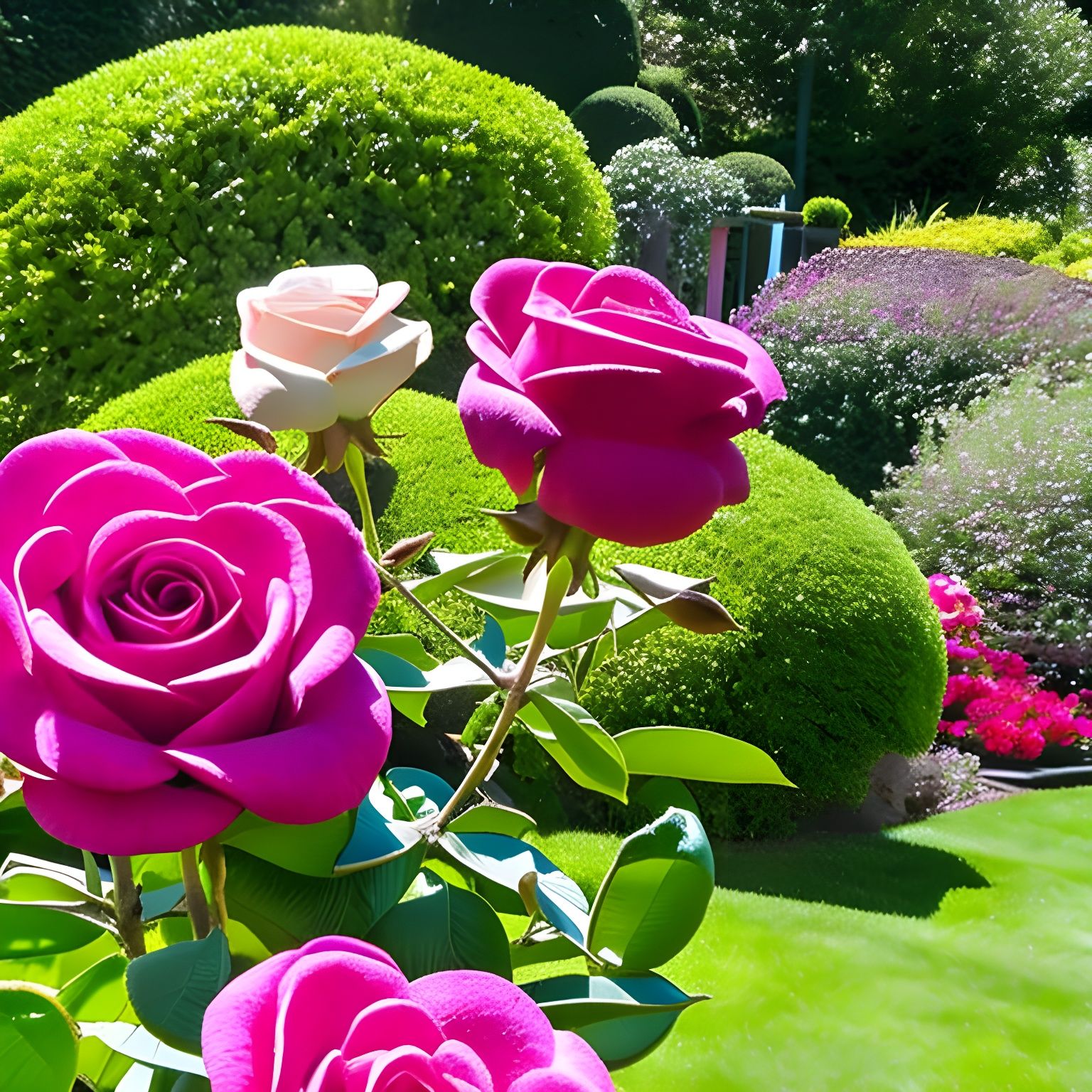 I did promise you a rose garden - AI Generated Artwork - NightCafe Creator