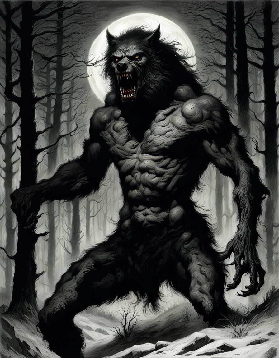 Werewolf - AI Generated Artwork - NightCafe Creator