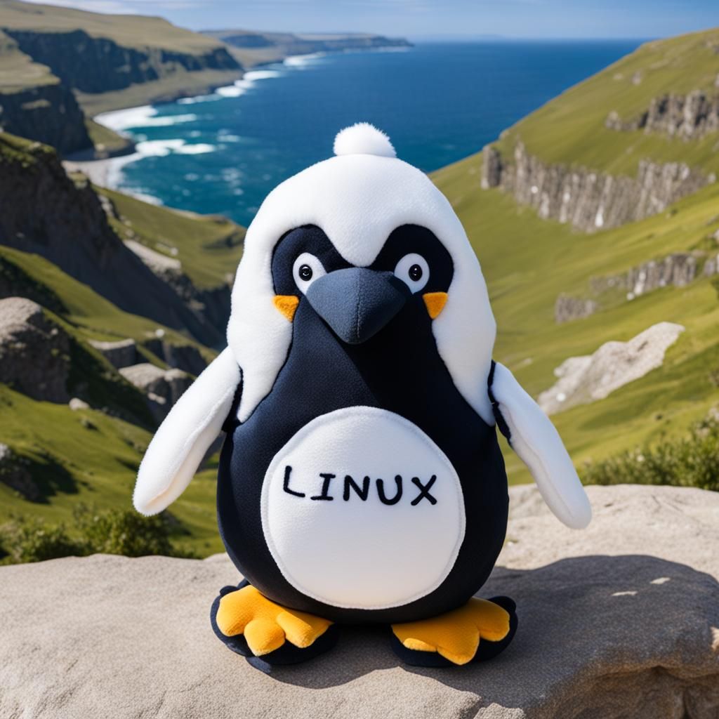 Tux on vacation in iceland. Linux rules! - AI Generated Artwork ...