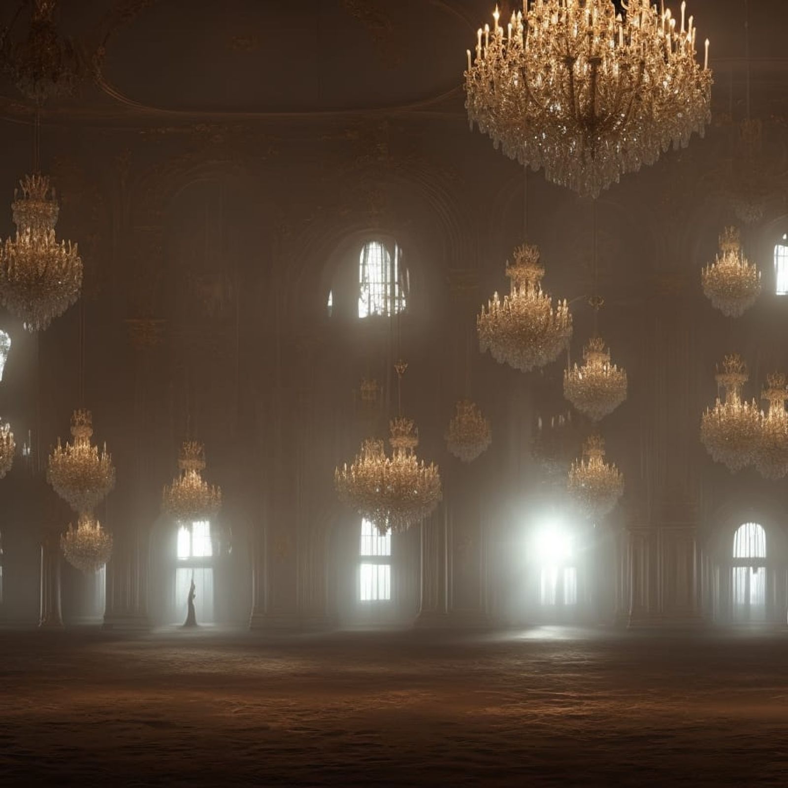 Elegant ballroom liminal space - AI Generated Artwork - NightCafe Creator
