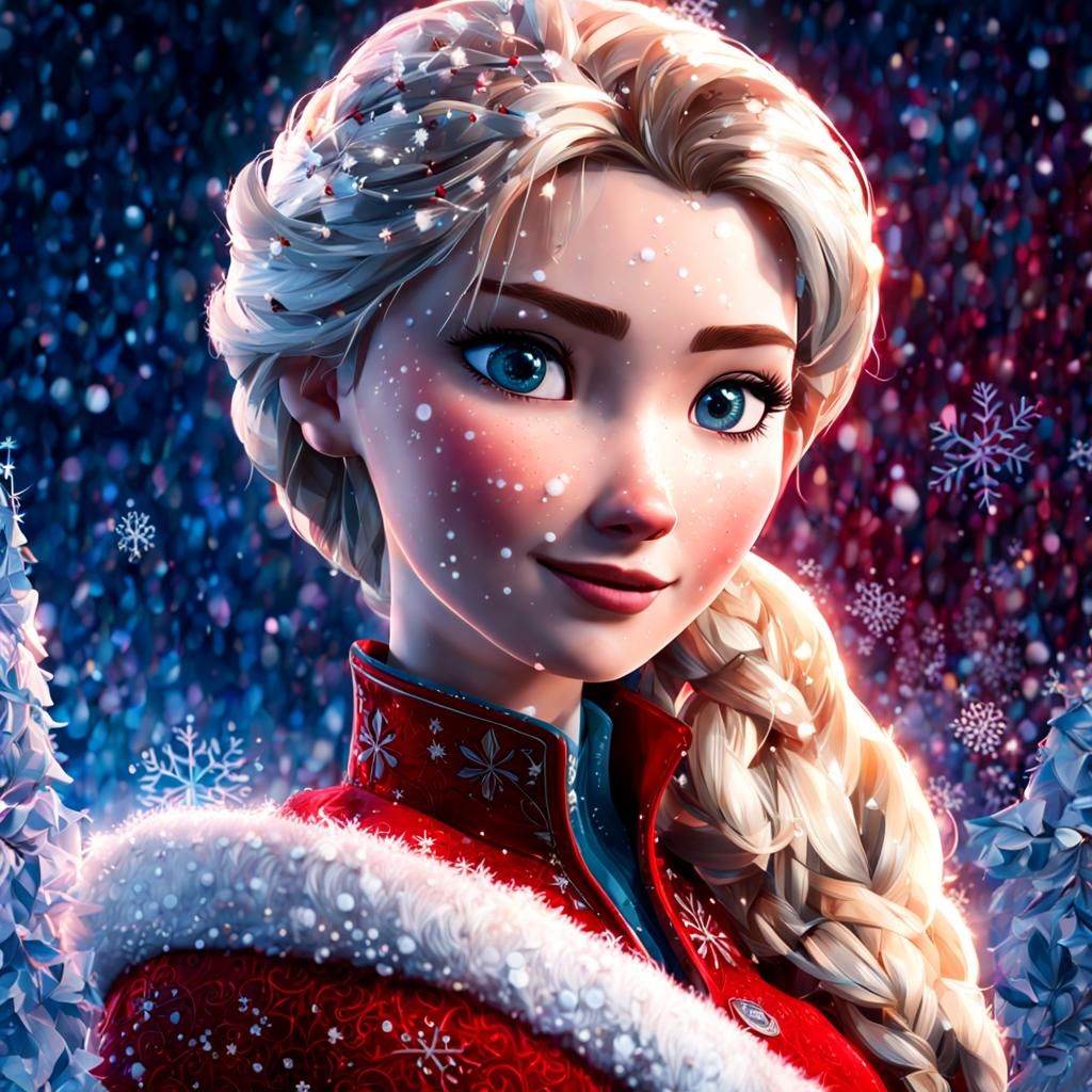 Frozen, Elsa, Christmas Edition 🎁 "promts available" - AI Generated ...