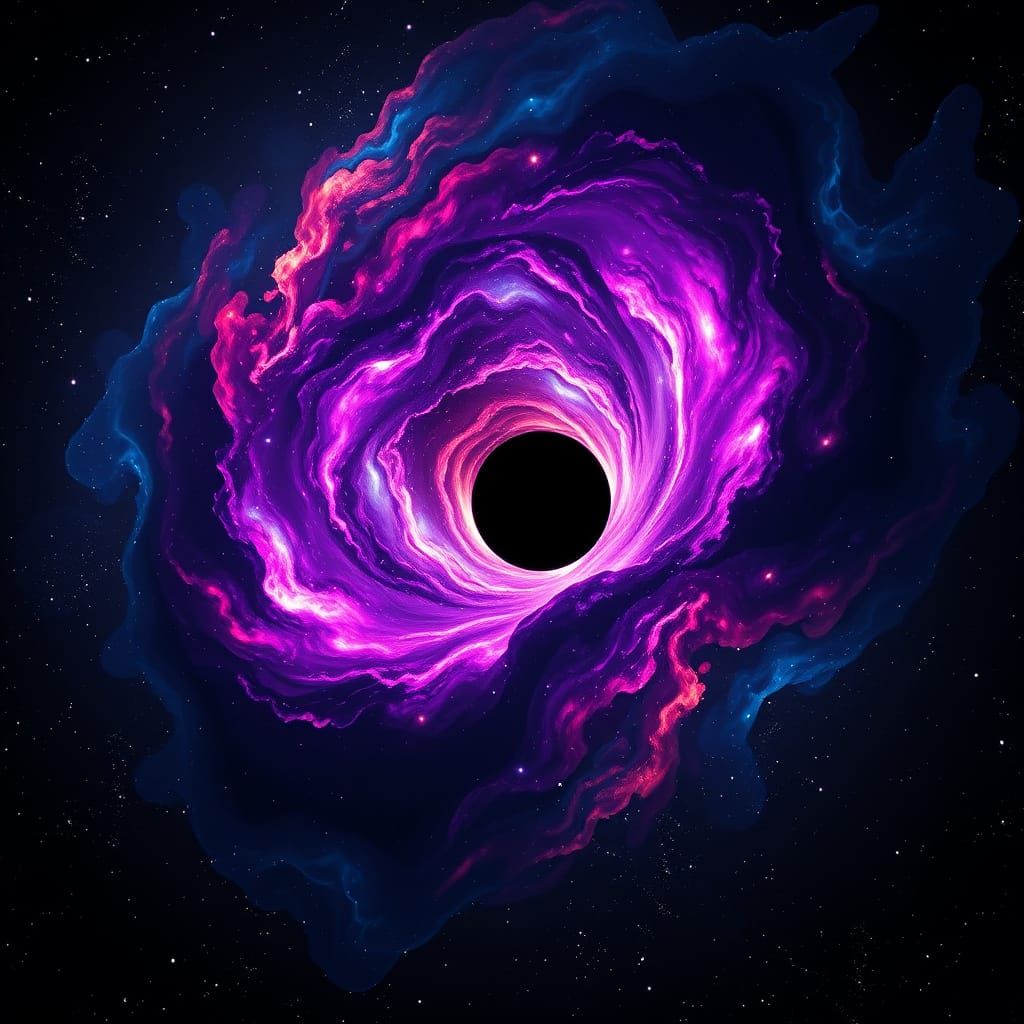 black hole - Cosmic Behemoth in Vibrant Hues, Captured in H...