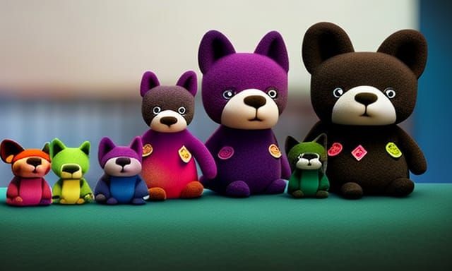 plushies family - AI Generated Artwork - NightCafe Creator