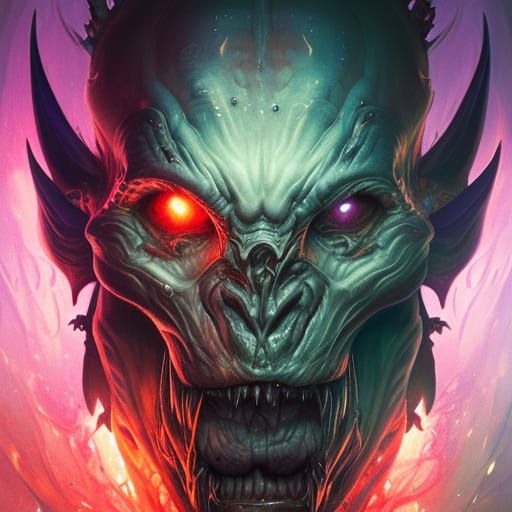Cosmic demon - AI Generated Artwork - NightCafe Creator