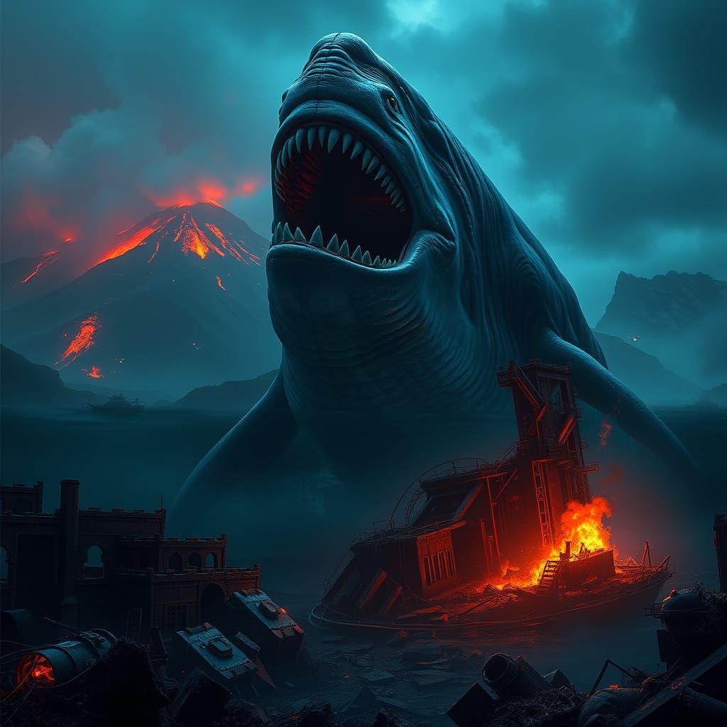 The Meg - Colossal Megalodon Emerges from Abyssal Depths