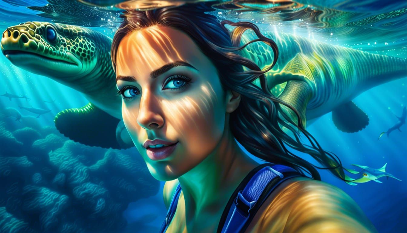 Bessie and Loch Nessie 2 - AI Generated Artwork - NightCafe Creator