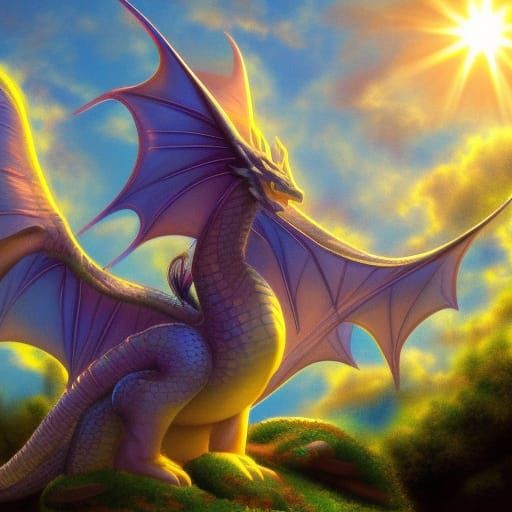 Mythical Dragon - AI Generated Artwork - NightCafe Creator
