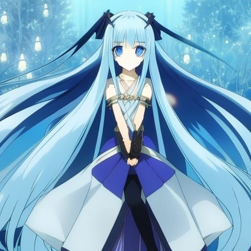 Tsunami from wings of fire - Anime Princess with Blue Hair a...