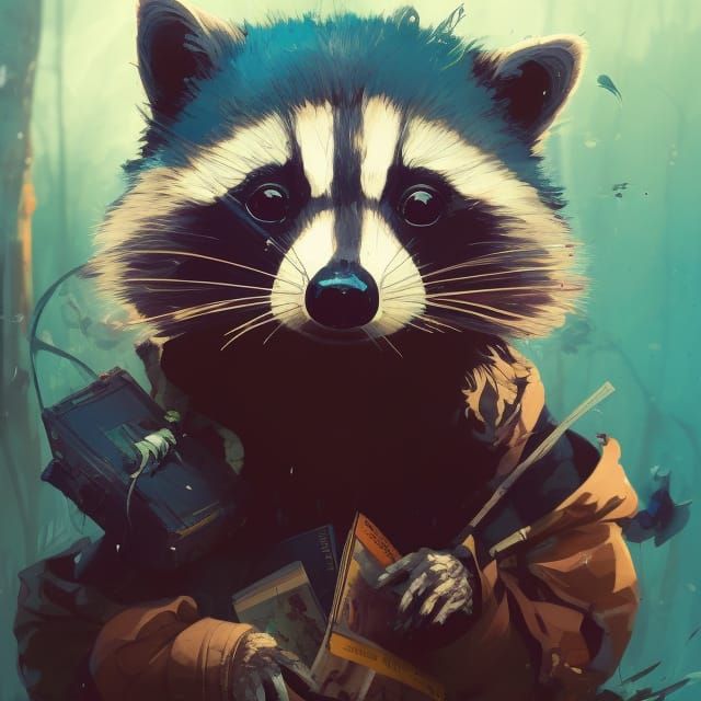 raccoon - AI Generated Artwork - NightCafe Creator