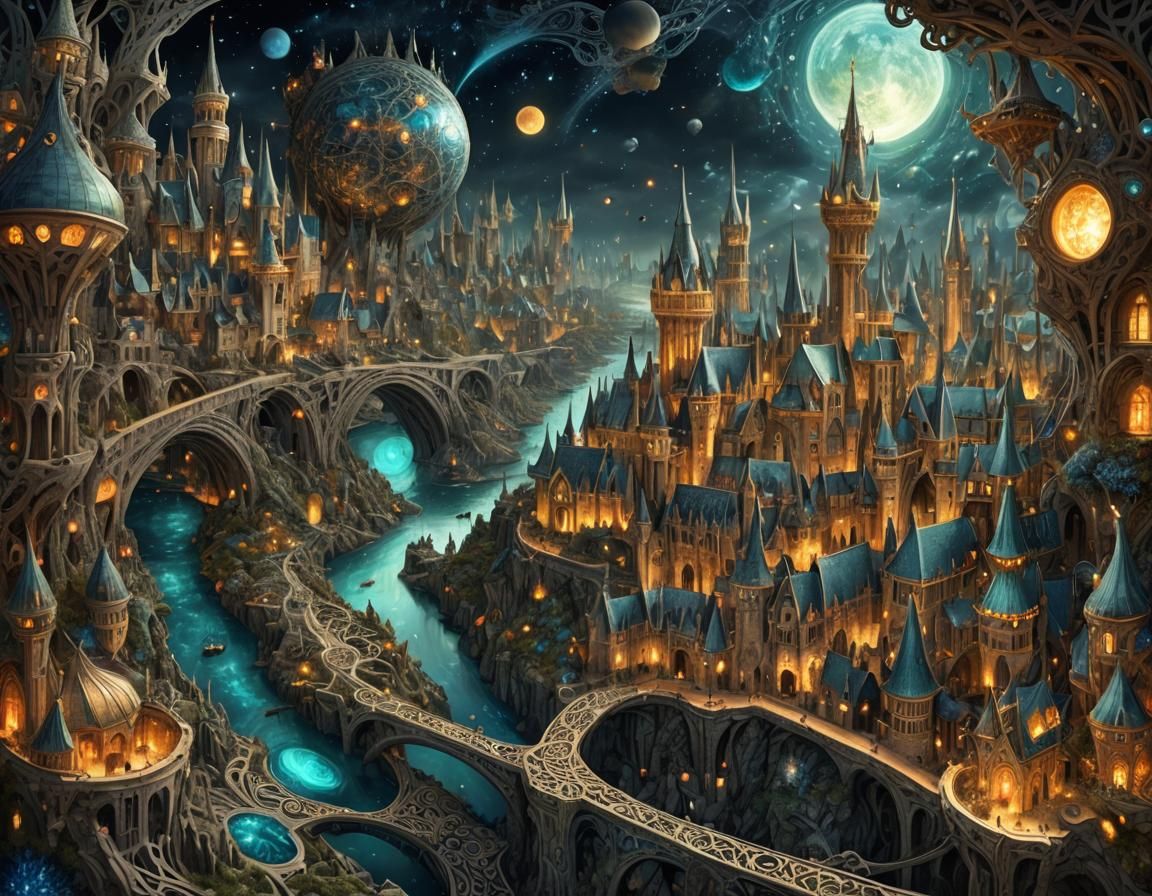 Fantasy world - AI Generated Artwork - NightCafe Creator