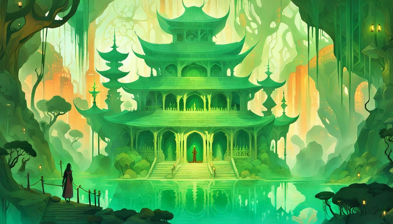 Hyborian Age jade palace - AI Generated Artwork - NightCafe Creator