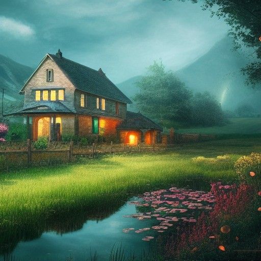 Bloomcore Farmhouse : r/nightcafe