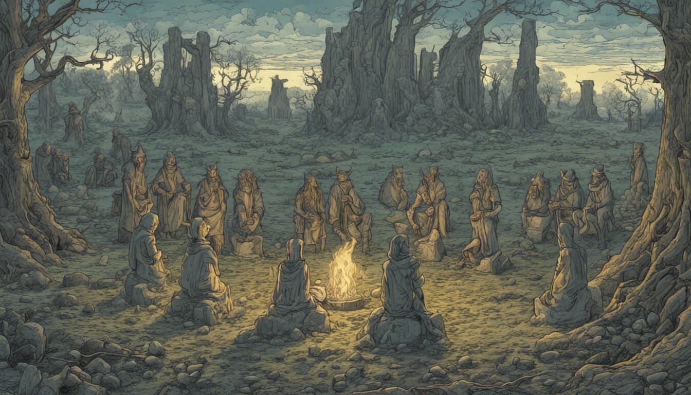 The Ritual Gathering - AI Generated Artwork - NightCafe Creator