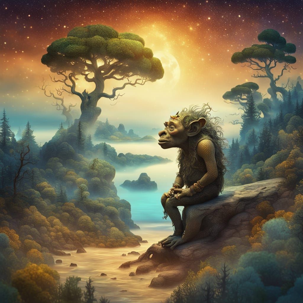 Daily Challenge #976: Trolls - Surreal Troll in Dreamy Lands...