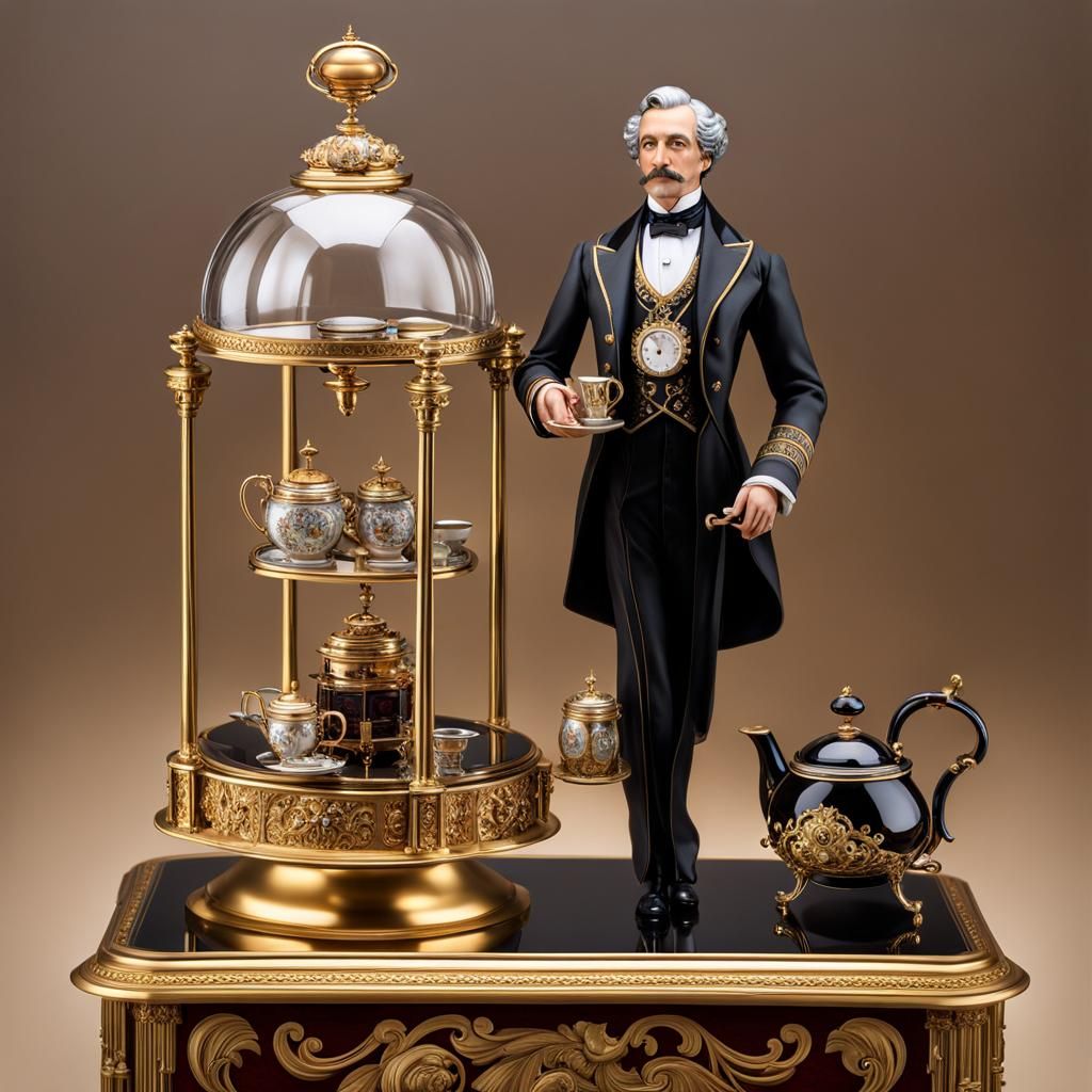 vintage automaton toy butler, take 2 - AI Generated Artwork - NightCafe ...