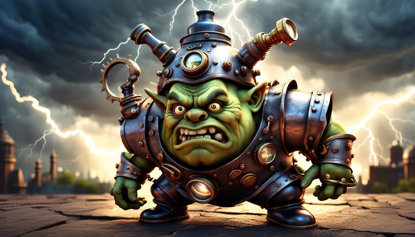 The steampunk ogre - AI Generated Artwork - NightCafe Creator