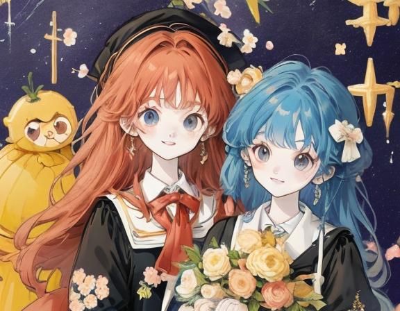 so cute anime design and so beautiful art model and colorist styles ...