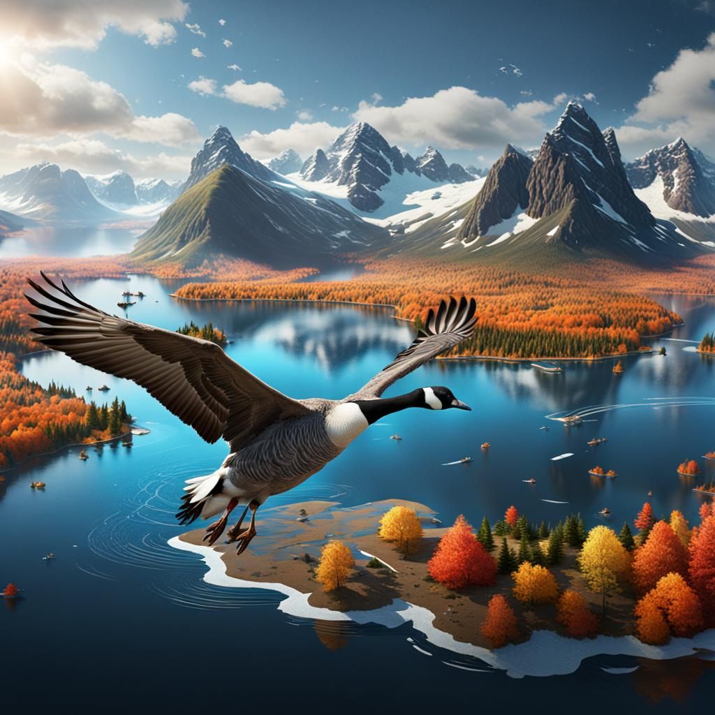 canadian goose - AI Generated Artwork - NightCafe Creator