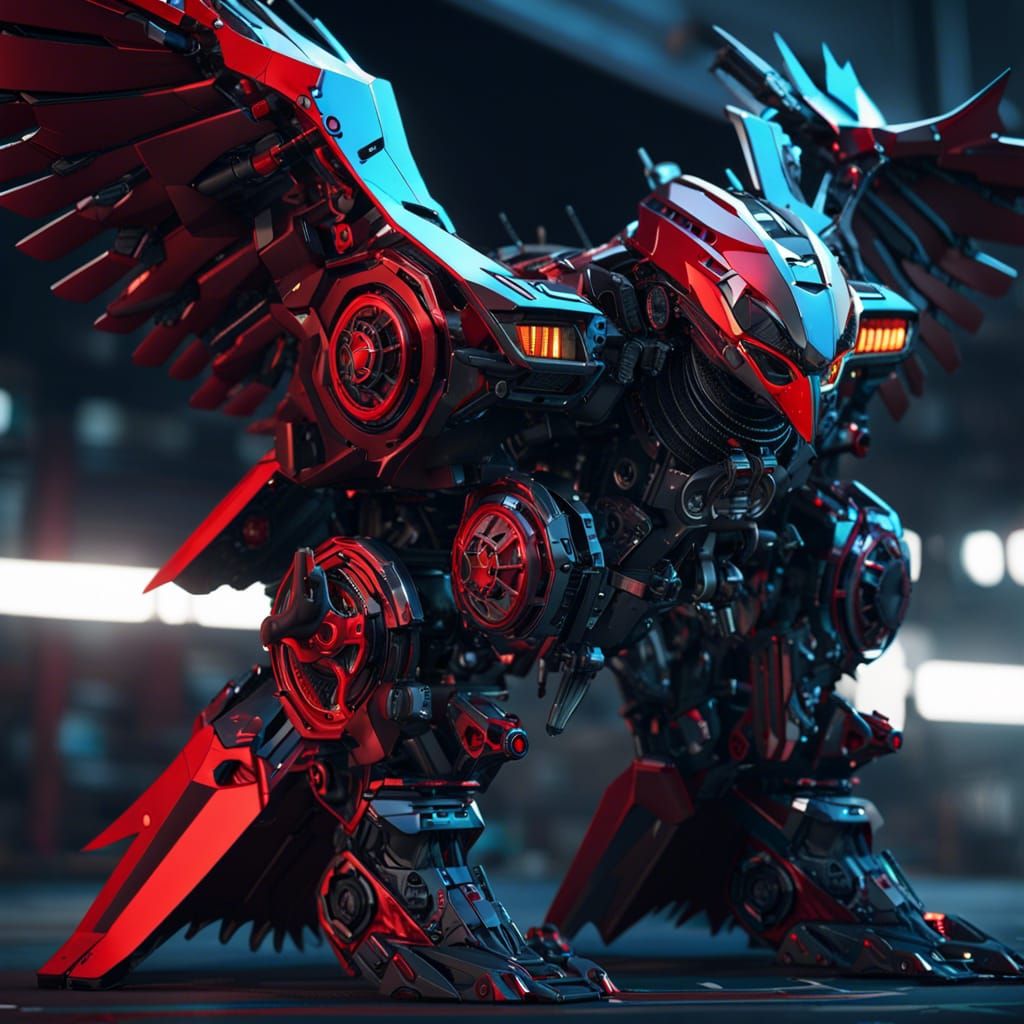 Eagle Mecha - AI Generated Artwork - NightCafe Creator