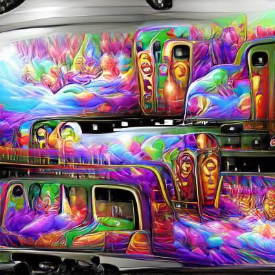 psychedelic trains . Nice minds 😉 - AI Generated Artwork - NightCafe ...