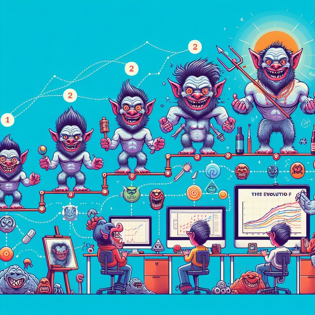 The evolution of trolls - AI Generated Artwork - NightCafe Creator