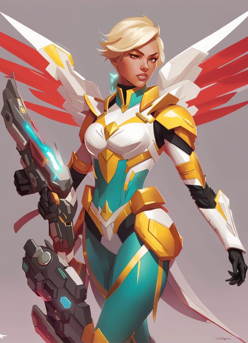 Mercy from Overwatch as a Power Ranger Concept Art - AI Generated ...