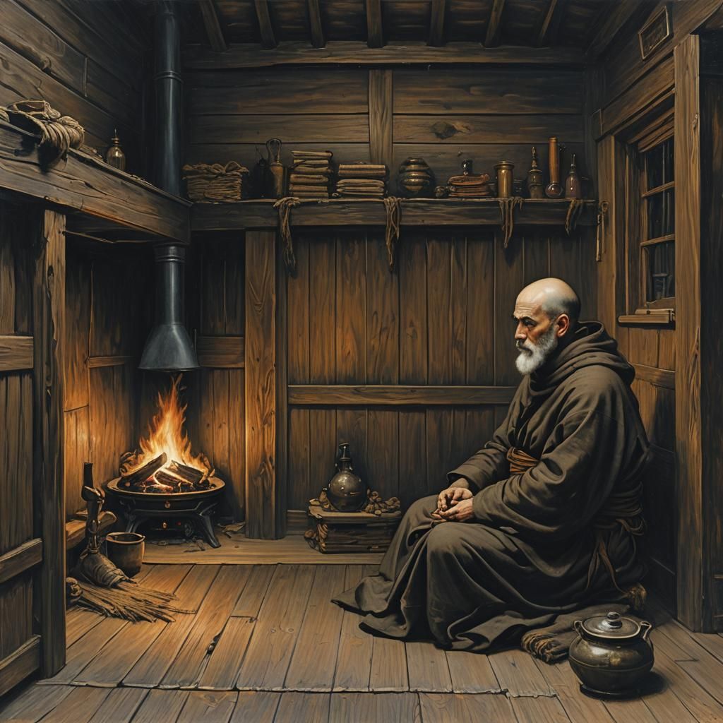 Solace in Prayer, Sight on Fire - AI Generated Artwork - NightCafe Creator