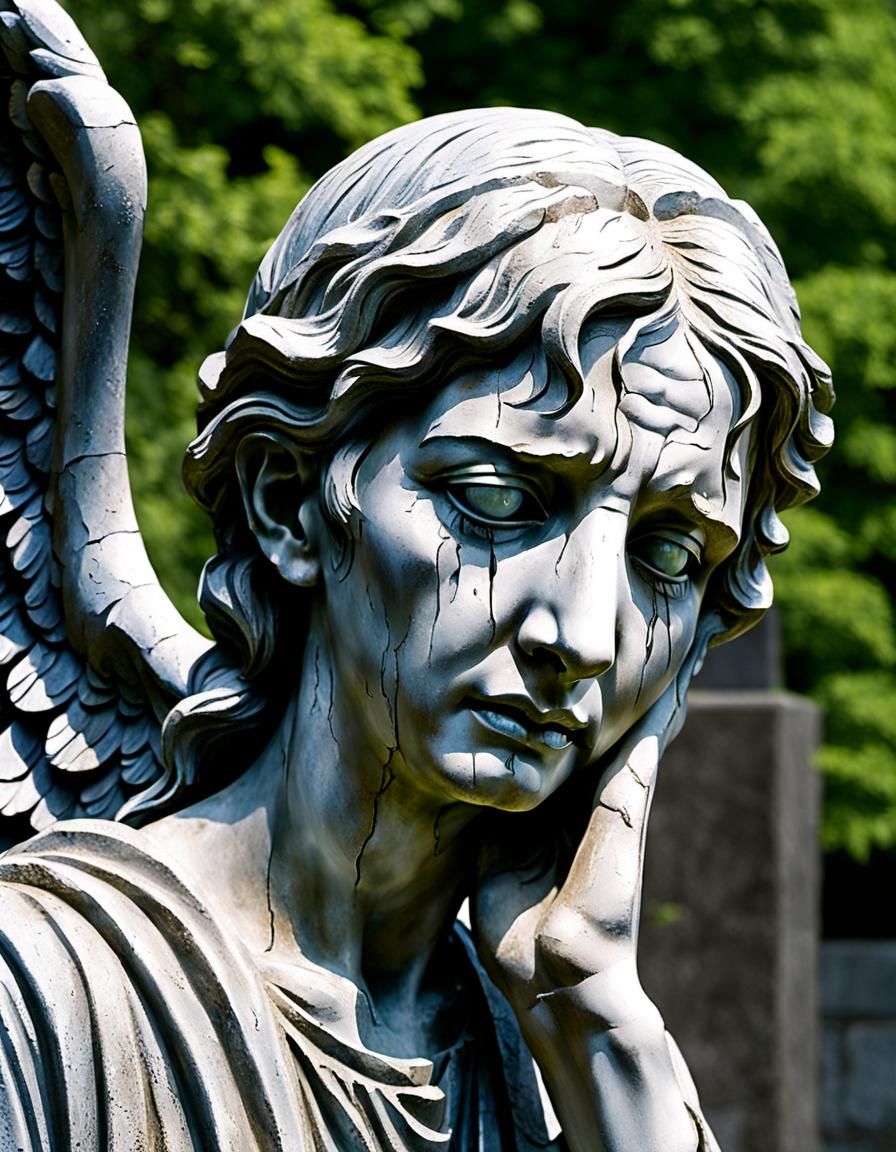 Weeping Angel - AI Generated Artwork - NightCafe Creator