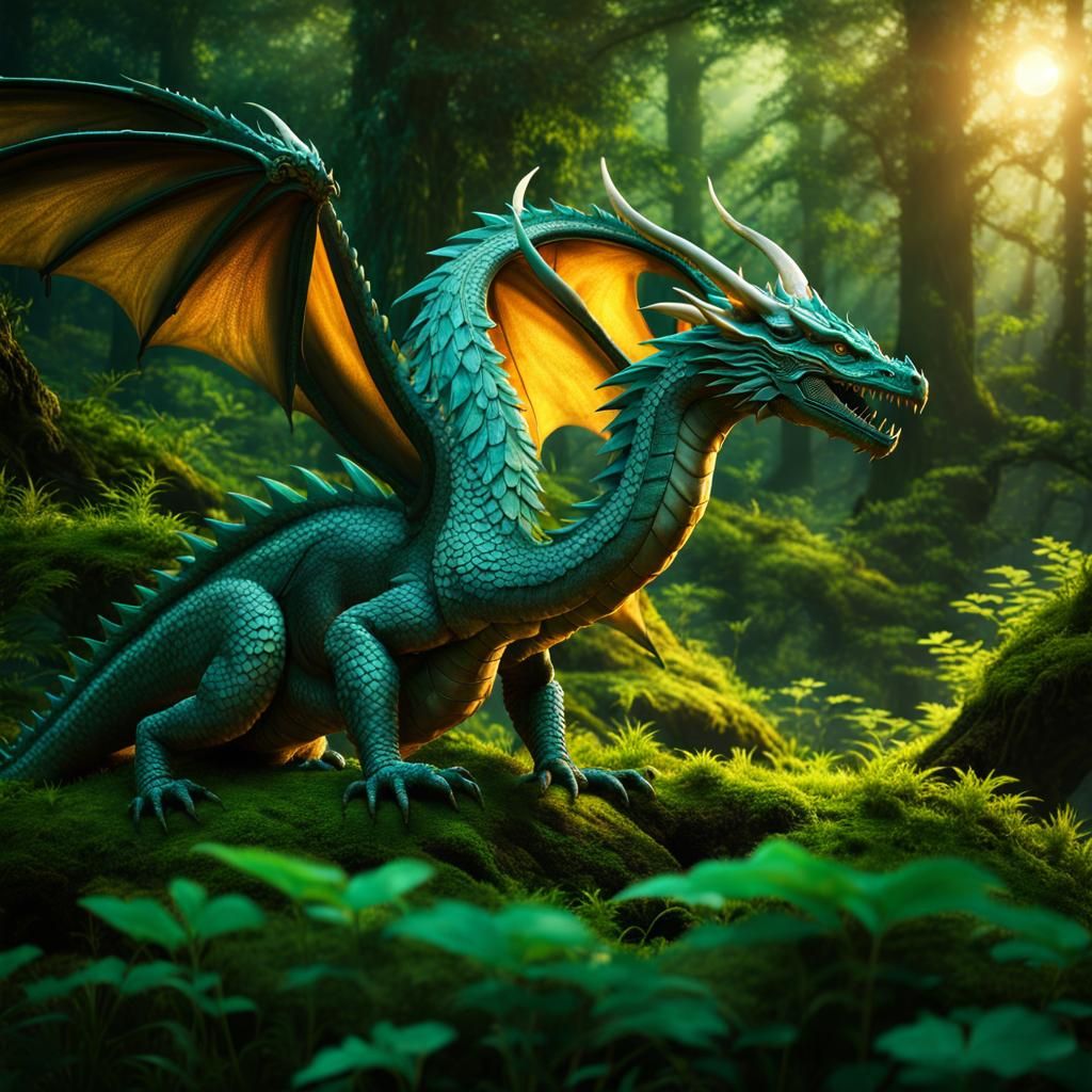 Forest dragon - AI Generated Artwork - NightCafe Creator