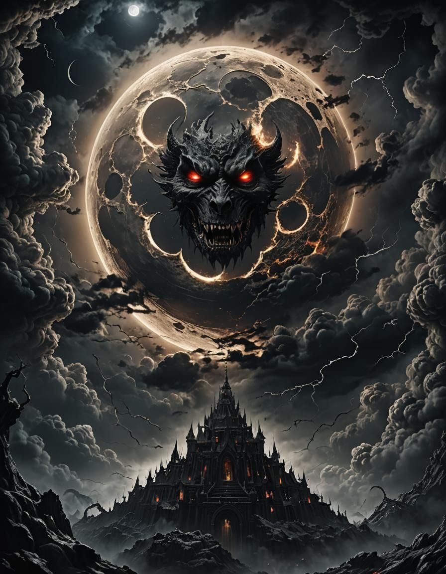 Black moon rising - AI Generated Artwork - NightCafe Creator