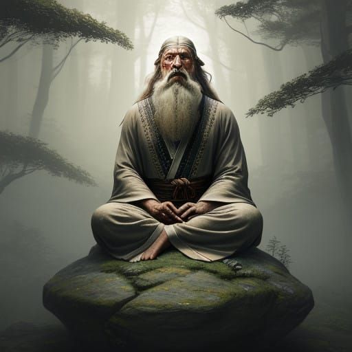 sage teacher - Contemplative Sage in Nature