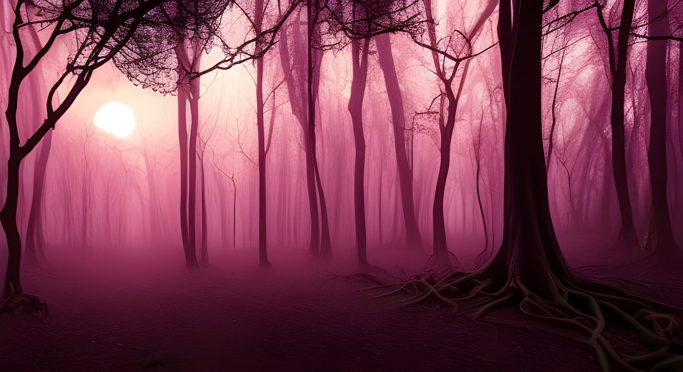 mysterious mauve forest - AI Generated Artwork - NightCafe Creator