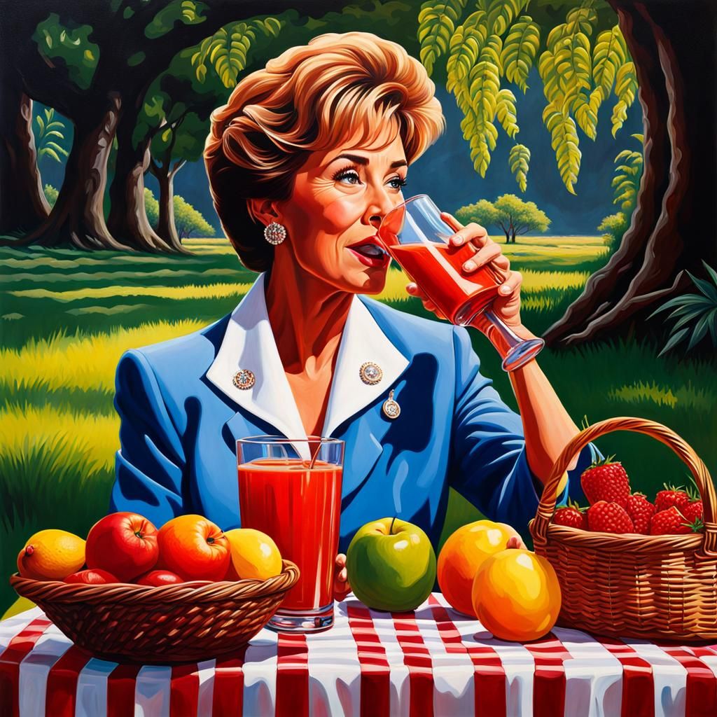 Punch and Judge Judy - AI Generated Artwork - NightCafe Creator