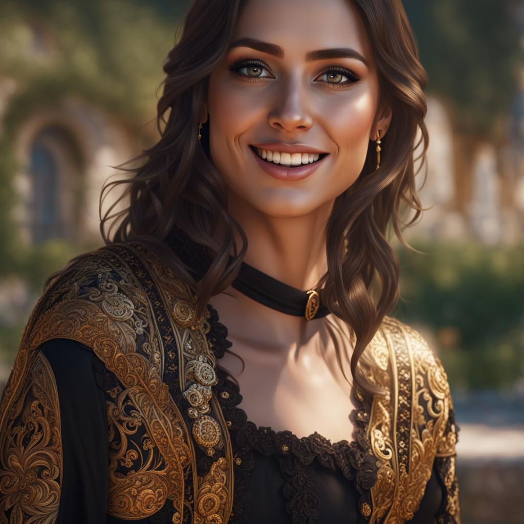 Italian woman portrait - AI Generated Artwork - NightCafe Creator